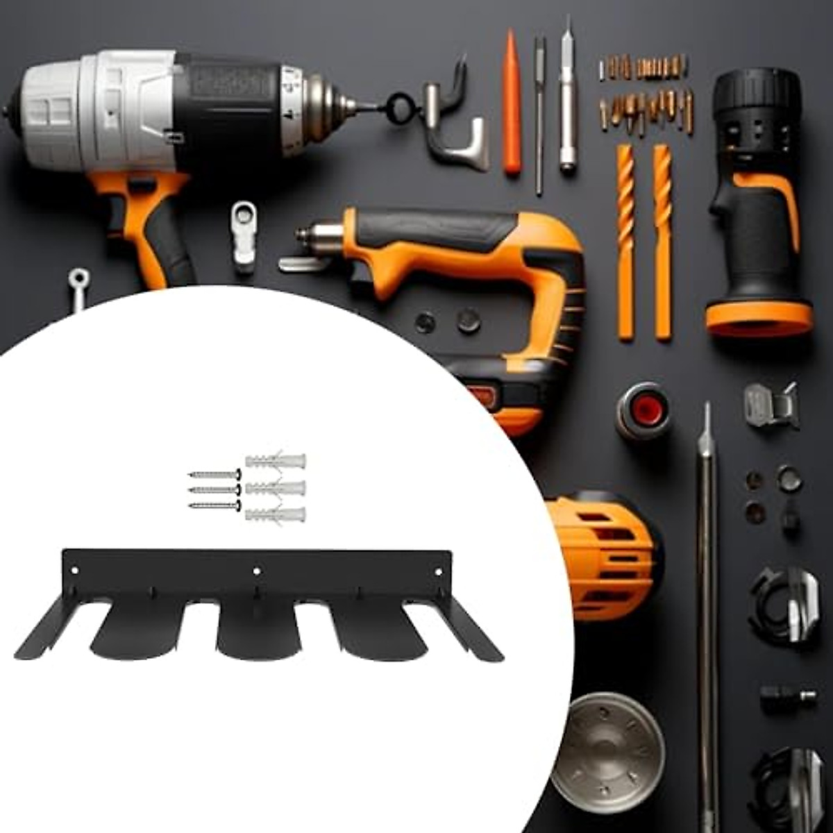 Stgfyxgs Power Tool Organizer Utility Rack Garage Workshop Tool, Slot drill rack