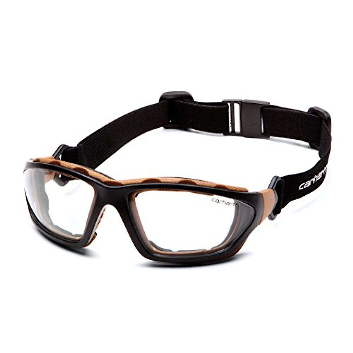 Carhartt Carthage Safety Eyewear with Vented Foam Carriage, Clear Anti-fog Lens
