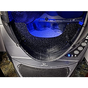 LR Things Half Guard in Obsidian Black Glitter Acrylic for Litter-Robot 3 Litter Box