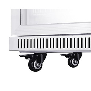 Summit Appliance ARG18PV Performance Series Pharma-Vac 18 Cu.Ft. Upright Glass Door All-refrigerator with Silver-ion Handle, Interior Light, Access Port and Hospital Grade Cord Green Dot Plug, White