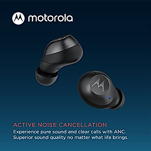 Motorola Moto Buds 270 ANC - True Wireless Bluetooth Earbuds with Microphone and Active Noise Cancellation - IPX5 Water Resistant, Touch Control, Comfort Fit - Includes Micro Charging Case - Black
