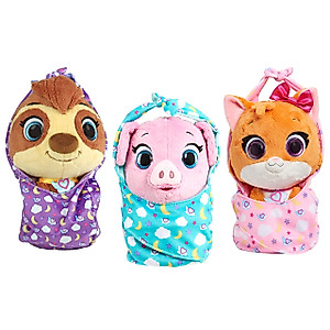Disney Jr T.O.T.S. Cuddle & Wrap Plush, Pearl the Piglet, Officially Licensed Kids Toys for Ages 3 Up by Just Play