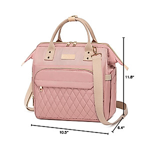 AIJIEKE Lunch Bag For Women, Cute Insulated Lunch Bag, Large Lunch Tote For Work, Leak Proof Lunch Box For Adults, Lunch Purse, Cooler Bag With Side Pockets And Shoulder Strap For Picnic Office(Pink)