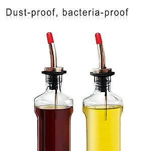 200Pcs Pour Spout Covers for Liquor Bottles,Pourers Spouts Covers Dust Rubber Caps for Olive Oil Liquor Bottles (Red)