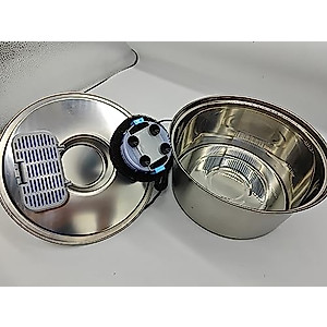 KOOGMOON Cat Water Fountain Stainless Steel, 108oz/3.2L Automatic Cat Fountain, Multi-Filtration, Easy to Clean, Ultra Silent Dog Water Dispenser for Cats, Dogs and Other Pets