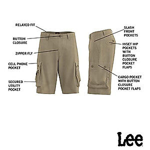 Lee mens Dungarees New Belted Wyoming Cargo Shorts, Combat Camo, 38 US