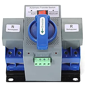 Dual Power Automatic Transfer Switch,CNCEST Generator Transfer Switch,Dual Power Automatic Transfer Switch 50HZ/60HZ 2P 63A Dual Power Generator Changeover Switch 110V