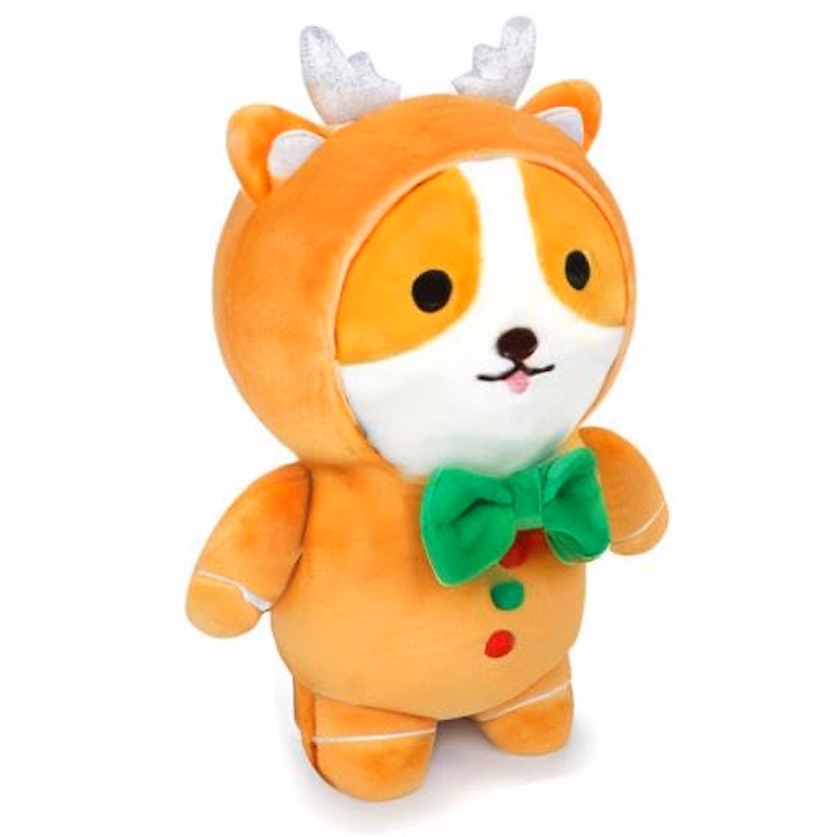 Leokawin Corgi Stuffed Animal Dog Plush Toy, 8" Cute Gingerbread Corgi Plush Doll, Kawaii Corgi in Gingerbread Plushie, Dog Plush Doll Gift for Kids