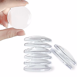 INTEGEAR Door Stoppers Wall Protector, 8PCS Transparent Round Wall Door Handle Stoppers - 1.57" Self-Adhesive Rubber Bumpers, Wall Shield Cushions for Protecting Walls and Furniture