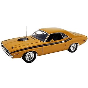 1971 Challenger R/T Hemi Butterscotch Orange with Black Stripes Limited Edition to 462 Pieces Worldwide 1/18 Diecast Model Car by Acme A1806023