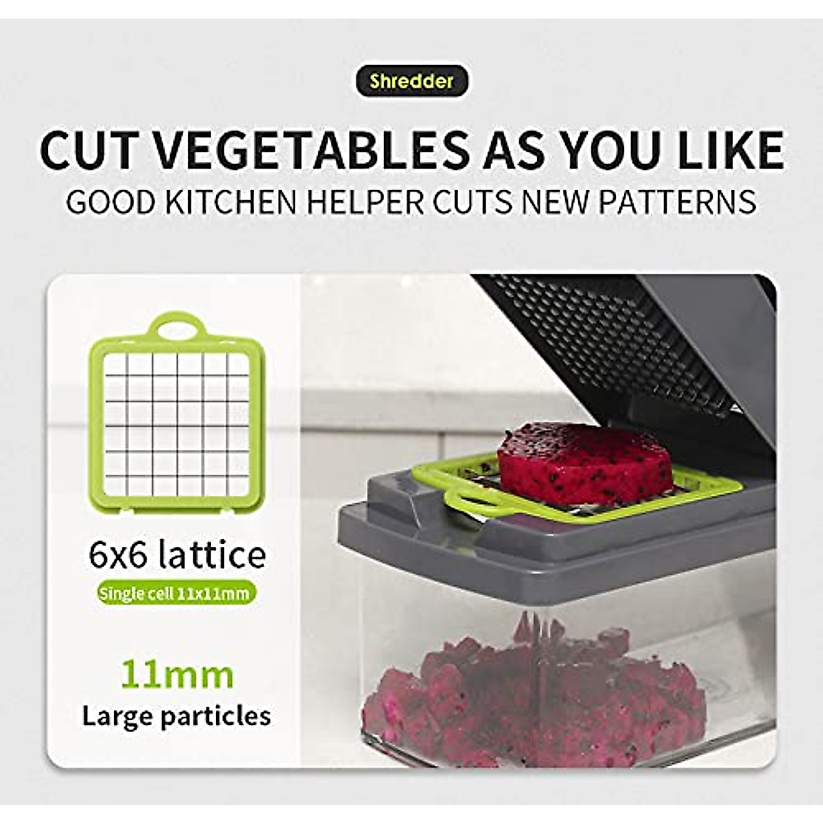 B BSIASIO Vegetable Chopper With Container Onion Chopper, Egg Slicer, Slicer, Vegetable Slicer, Professional food chopper,8 blades