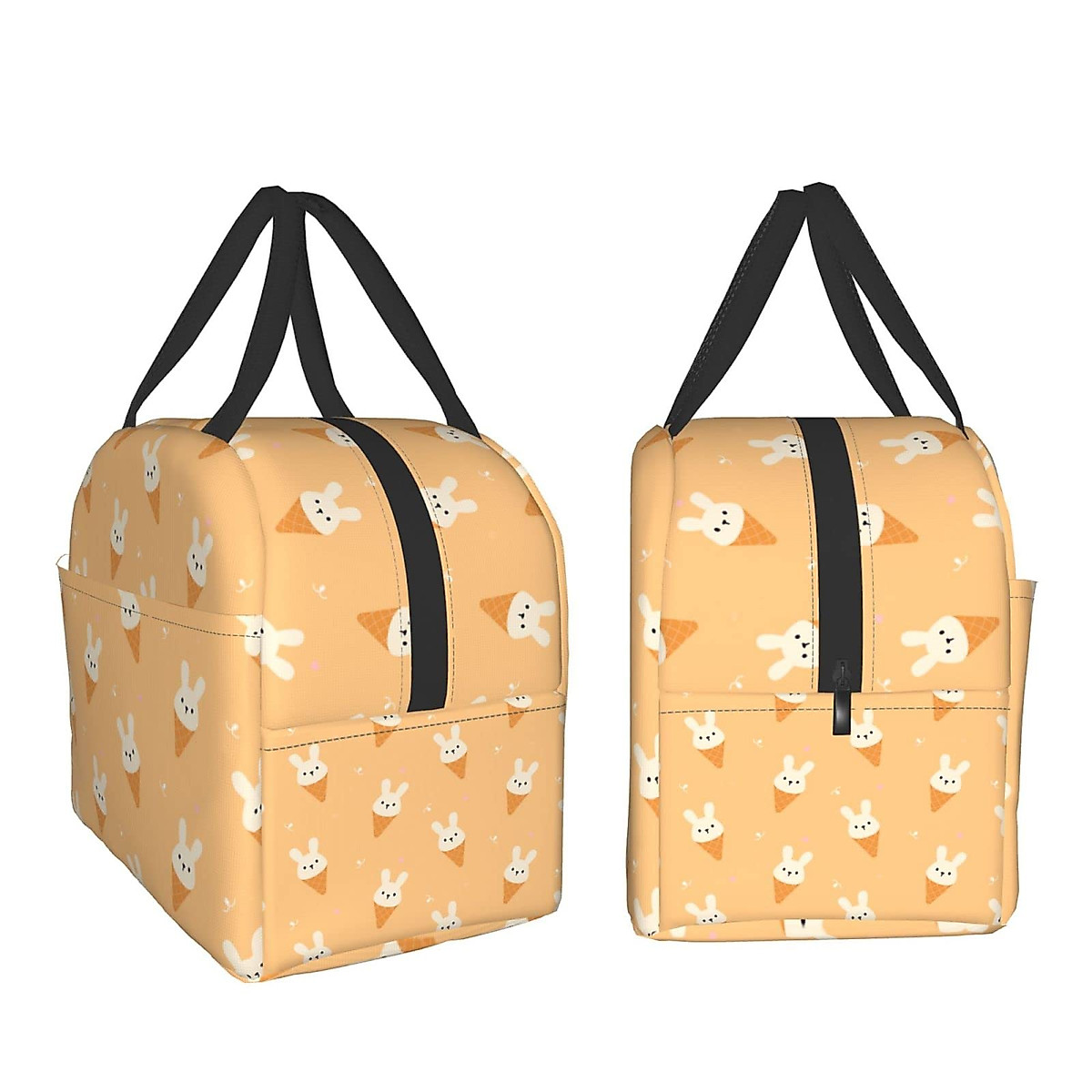 Lunch Bag Funny Bunny Ice Cream Design Insulated Lunch Box Reusable Lunch Bags Meal Portable Container Tote For Men Women Work Travel Picnic