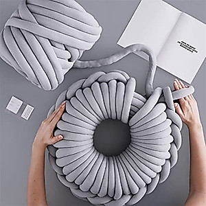 Yarn DIY Hand Knitting 250G Chunky Yarn Cotton Crochet Roving Spinning Blanket Wool Thread Carpet Hat Home Textile Supplies (Color : Blue)