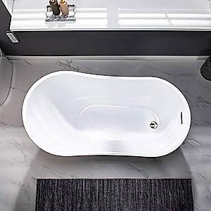 WOODBRIDGE BTA1507-B/N-Drain &O BATHTUB, With Brushed Nickel Drian