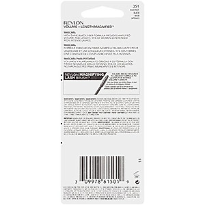 Revlon Volume + Length Magnified Mascara - Waterproof, Blackest Black, 0.28 fl oz