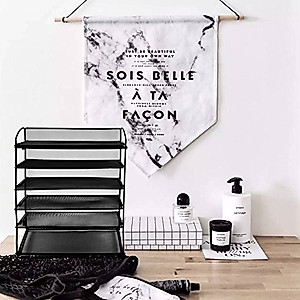 Easepres 6-Tier Mesh Desktop File Organizer Document Letter Tray Holder for Office or Home, Black