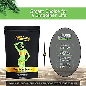 Lushlass Hard Wax Beads Hair Removal Wax for Coarse Hair 2.5LB - Painless Wax Beans Hair Removal Waxing Beads All Skin types