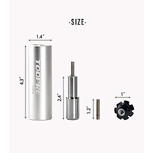 GOLDEAL TOOPRE Bicycle Fork Star Nut Setting Installer with 1 Spare Special Screw and 3 Star Nuts （for 7/8",1",1-1/8"）