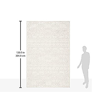 Safavieh Trace Collection 8' x 10' Ivory TRC401A Handmade Premium Wool Area Rug