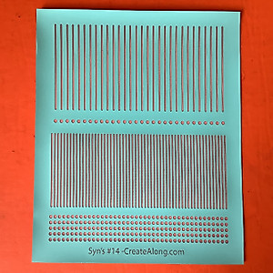 CreateAlong Syn's #14 Stripes and Dots Geometric Silkscreen for Crafting Polymer Clay + Mixed Media