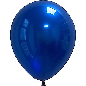 50 PCS Chrome Royal Blue Balloons 10 Inch Double-Layered Chrome Metallic Latex Balloons for Parties Decoration Wedding Supplies Graduation Decor Baby Shower Decorations (Chrome Royal Blue)