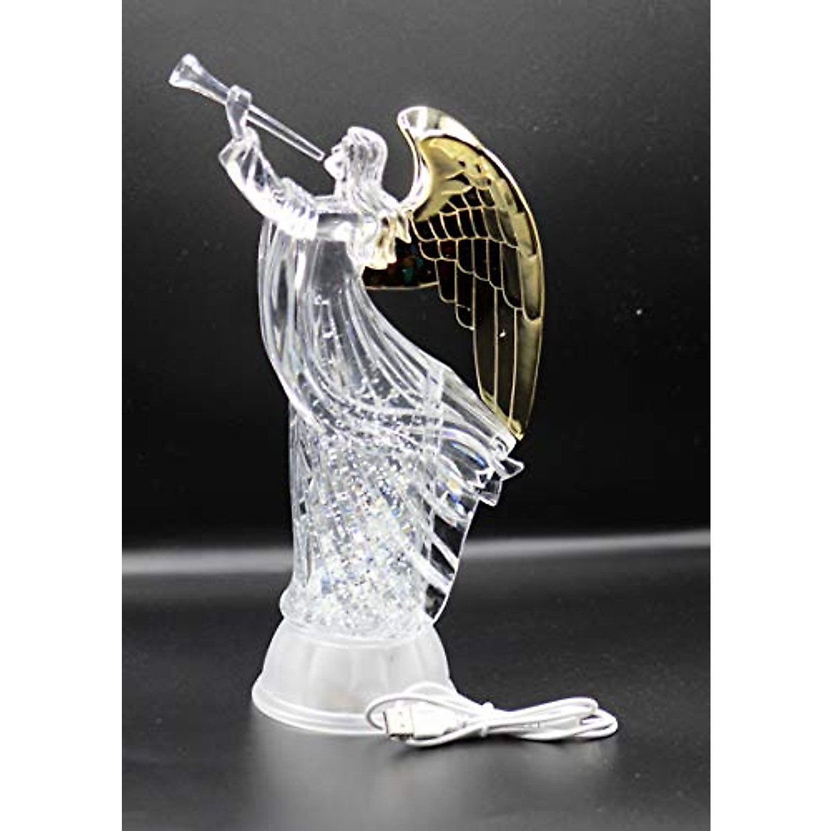 Dalax Light Up Angel Figurine - Sparkling Multi-Color LED Decor