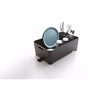 Yamazaki Home Drainer-Drying Kitchen Counters | Plastic | Dish Rack, One Size, Black