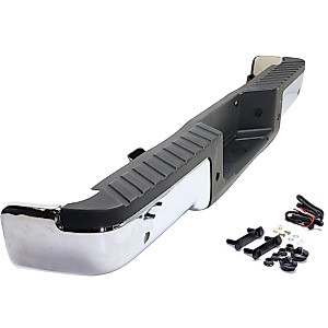 Bumpers That Deliver - Chrome, Steel Rear Step Bumper Assembly for 2009-2014 Ford F-150 w/Park Assist 09-14, FO1103166