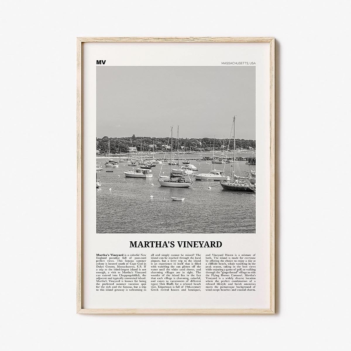 Martha’s Vineyard Print Black and White, Martha’s Vineyard Wall Art, Martha’s Vineyard Poster, Martha’s Vineyard Photo, Massachusetts, USA