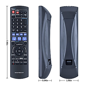 New N2QAYB000197 Replacement Remote Control Applicable for Panasonic DVD VCR Recorder DMR-EZ48 DMR-EZ48V DMR-EZ485V DMR-EZ485 DMR-EZ48VK DMR-EZ485VK