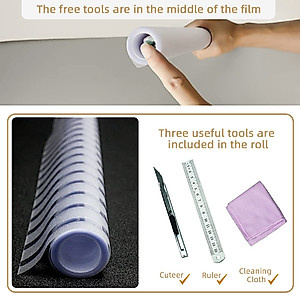 Window Privacy Film,Frosted Glass Window Film Window Cling Privacy Film Striped Pattern +Qualsen Window Privacy Film Frosted Glass Window Film Matte White