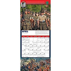 Marines Wall Calendar 2021, Monthly January-December 12'' x 14"