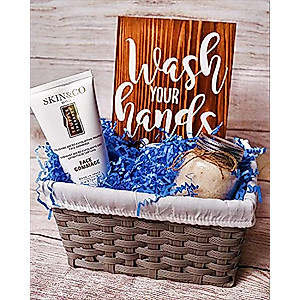 MagicWater Supply Crinkle Cut Paper Shred Filler (4 oz) for Gift Wrapping & Basket Filling - Sky Blue