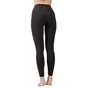 90 Degree By Reflex High Waist Squat Proof Ankle Length Interlink Leggings - Black - Medium