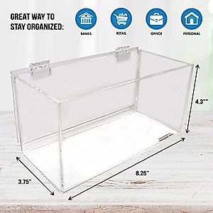 Essentially Yours Face Mask Dispenser | Acrylic Mask Box with Cover for Storing and Dispensing Personal Face Masks (Clear)