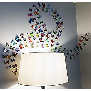 80 PCS Butterfly Wall Decals, 3D Butterfly Wall Decor Stickers for Home Wall Decor Room Nursery Decor
