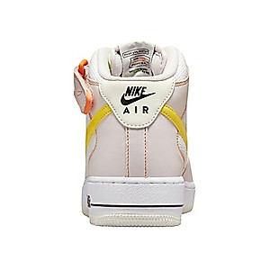Nike Women's Air Force 1 '07 Mid Shoes, White/Opti Yellow-pearl Pink, 6.5