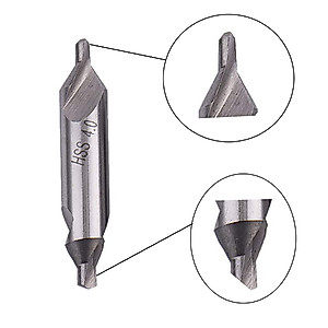 Combined Countersinks Drills Set Tool 5 Pack Center Drill Countersink Lathe Bit Mill Tooling Set Tip Angle 60 Degree Bits for Metal, Alloy, Copper, Iron, Aluminum, Titanium and Wood Working