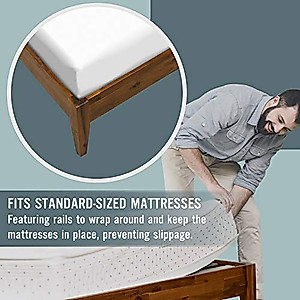 Acacia Mervyn Bed Frame Solid Wood Platform Bed, Bed Frame King, Natural Wood Bed Compatible with All Mattress Types, No Box Spring Needed, Wood Slats Support, Quick & Easy Assembly, Caramel