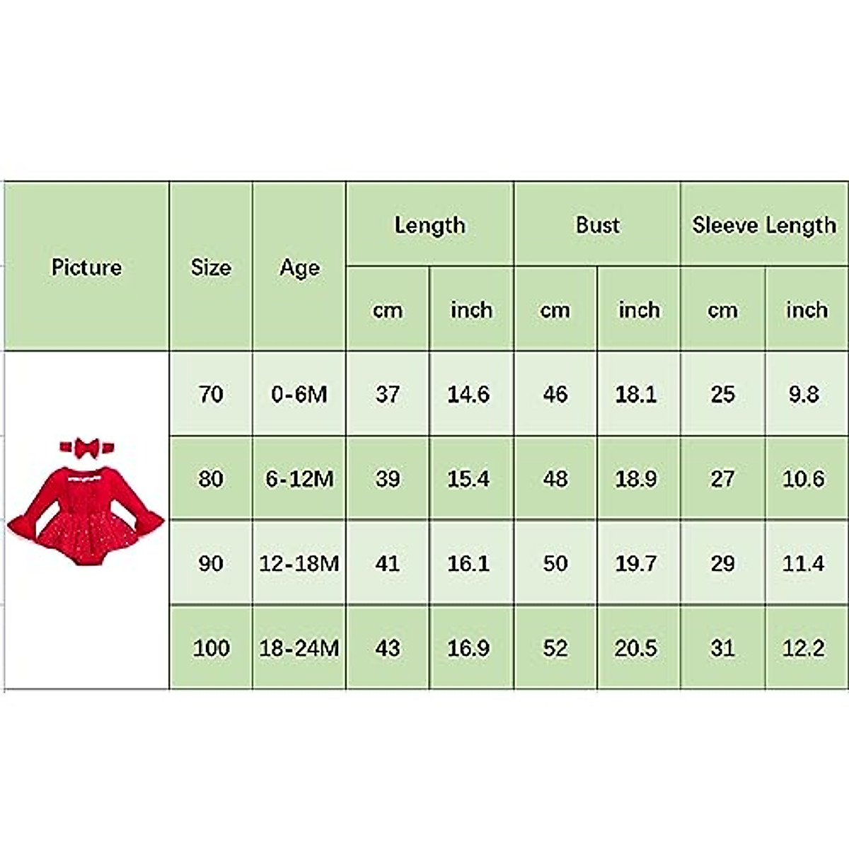 Newborn Baby Girl Christmas Outfit Long Sleeve Ruched Romper Dress Princess Tulle Dress Infant Christmas Dress(C-Red,0-6 Months)