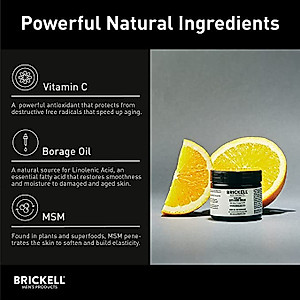 Brickell Men's Products Resurfacing Anti-Aging Face Cream For Men, Natural and Organic Face Moisturizer, Vitamin C Cream For Wrinkles, 2 Ounce, Scented