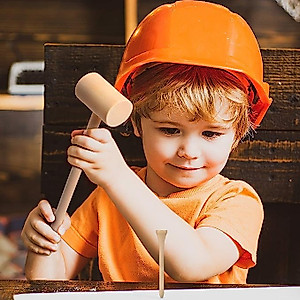 KIHACO Hammering and Pounding Toys for Kids Include 1 Wood Hammer and 30 Bamboo Nails Improve Fine Motor Skills Friendly Natural Wooden Educational Montessori Toy for Childs DIY Birthday Gift for 4+