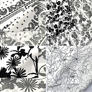 Misscrafts 100% Cotton Quilting Fabric Bundles Craft Fabric Squares Fat Quarters Multicolored for Patchwork DIY Sewing Scrapbooking (6pc 18x22” Paint)