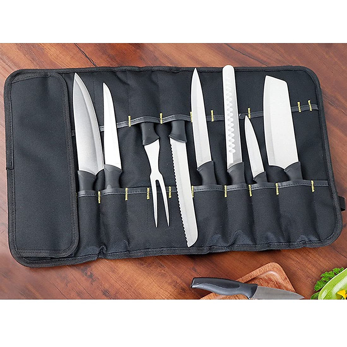 Chef 22 Slots Knife Roll Bag Knife Bag (BLUE)