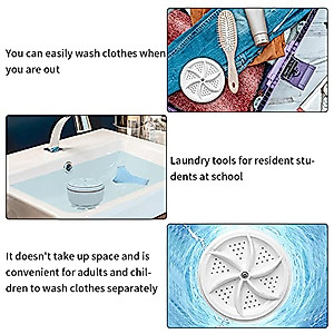 Portable Mini Ultrasonic Washing Machine Efficient Cleaning Turbine Washing Machine Mute Low Noise Laundry Machine for Light Clothes