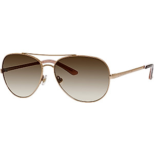 Kate Spade New York Avaline/S 0AU2 58MM Rose Gold/Brown Gradient Aviator Sunglasses for Women + BUNDLE with Designer iWear Eyewear Kit