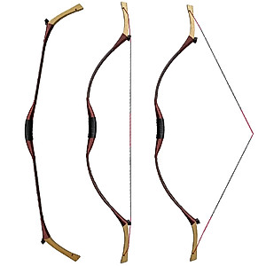 40Lbs/45Lbs/50Lbs Handmade Recurve Bow 52" Attila Mongolian Longbow Chinese for Archery Hunting Horse Riding (35Lbs)