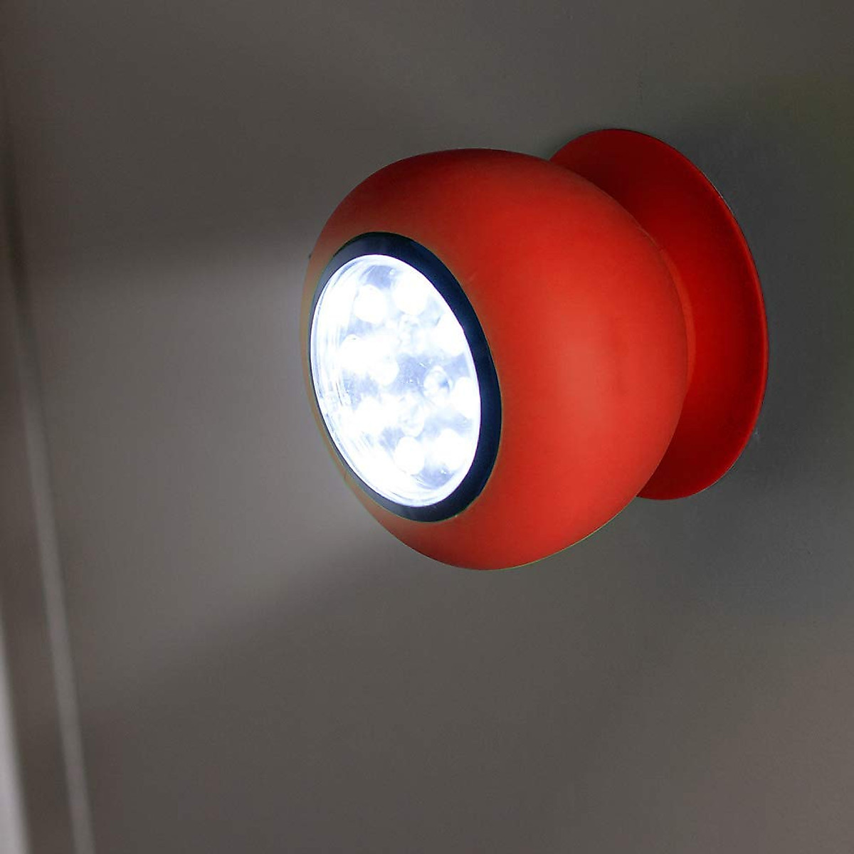 Sweda Suction Cup Emergency Flashlight - 8 White LEDs & 4 Red Flashing LEDs, Handy LED Worklight with Emergency Flasher, Portable Flashlight for Home, Car, & Camping, #FA5167 (Lot of 3)