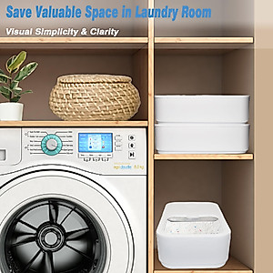 Gnjoyxuan Laundry Pods Container, Laundry Detergent Dispenser with Sliding Lid, Dishwasher Pod Container Holder for Laundry Organization and Storage, Large