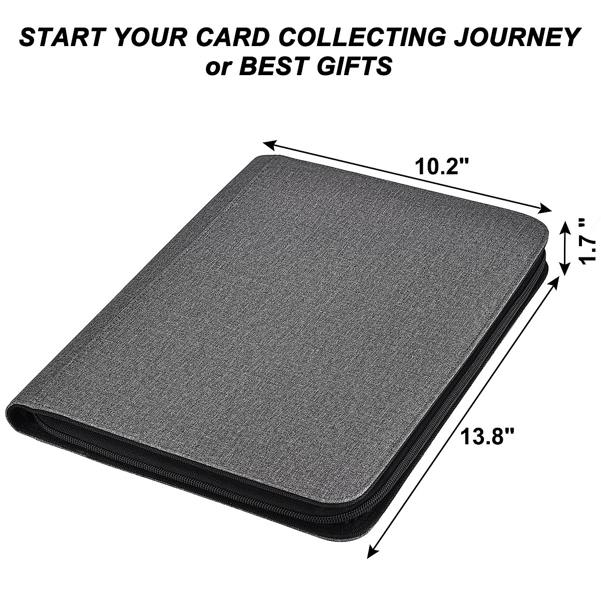 HerriaT Trading Card Binder, 9 Pocket PU Cover Card Collection Binder for 360 Cards, Premium Card Book, Sturdy Card Holder Folders, Card Album for YuGiOh, MTG, TCG, Game Cards & Sports Cards